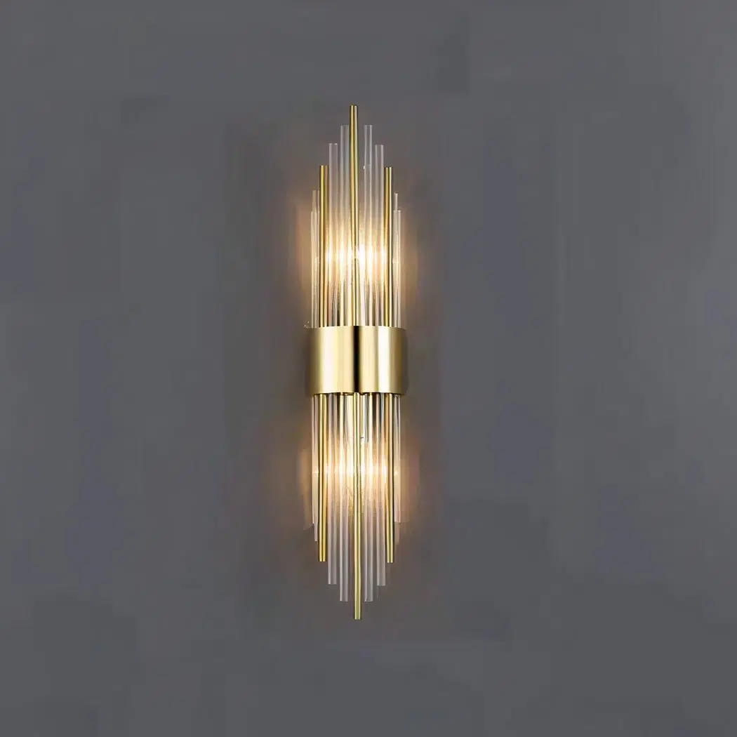 Applique murale dorée style art déco en métal et verre • Luminaires ...