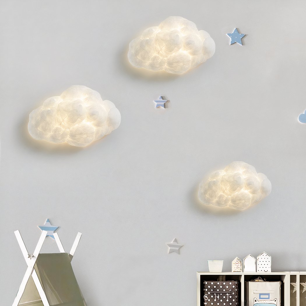 Applique murale en tissu en forme de joli nuage • Luminaires Tendance