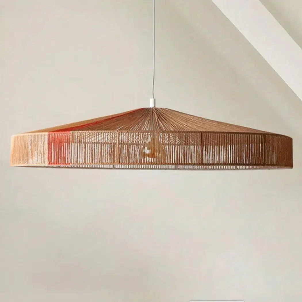 Suspension plate en chanvre circulaire vintage faite à la main ...