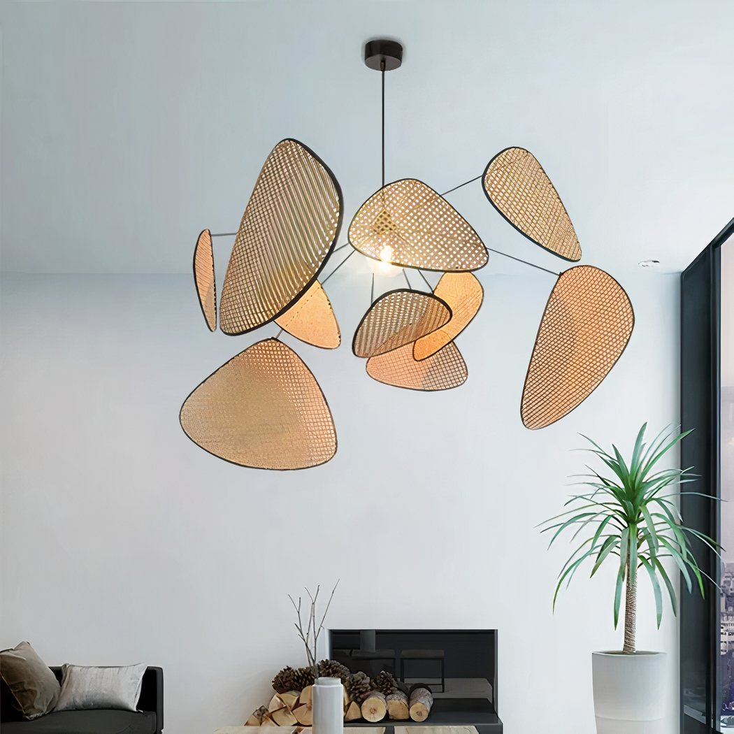 Suspension en rotin tressé et osier naturel bohème chic • Luminaires ...