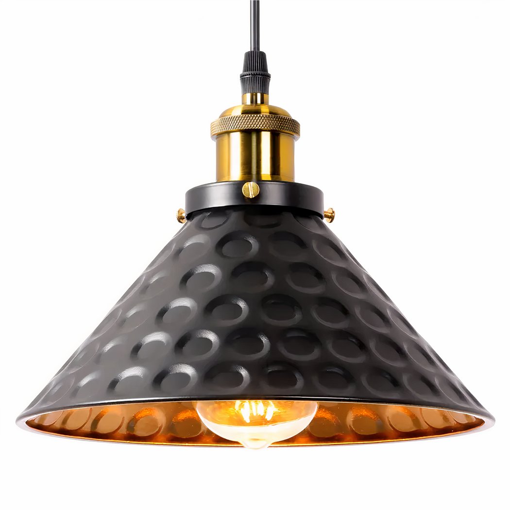 Lustre noir réglable en hauteur de style industriel • Luminaires Tendance